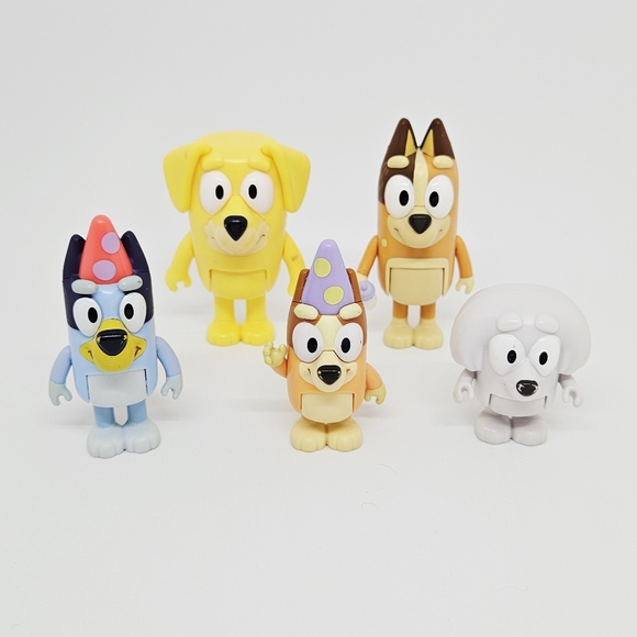 Bluey | Toys | Bluey Set Of 5 Bluey Character Action Figure Toys | Poshmark